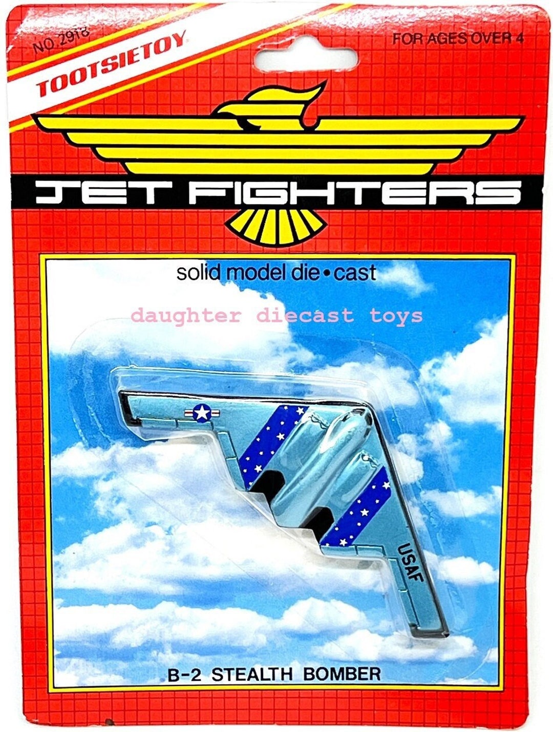 Vintage 1989 B-2 STEALTH BOMBER - Diecast Metal Military Airplane Mint ...