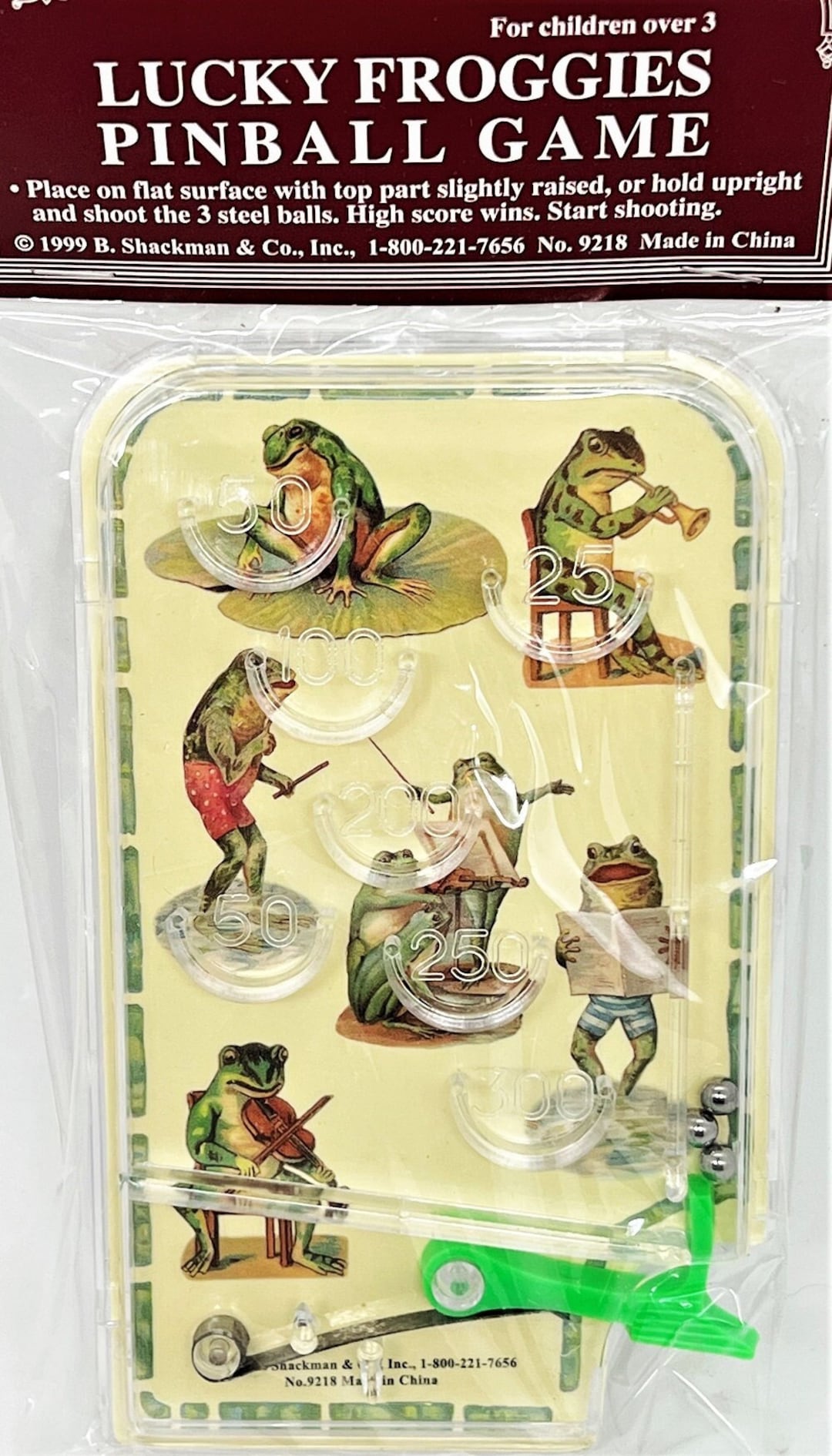 FROG JEREMY FISHER Hand Held Pinball Game -super Fun- Perfect Gift for ...