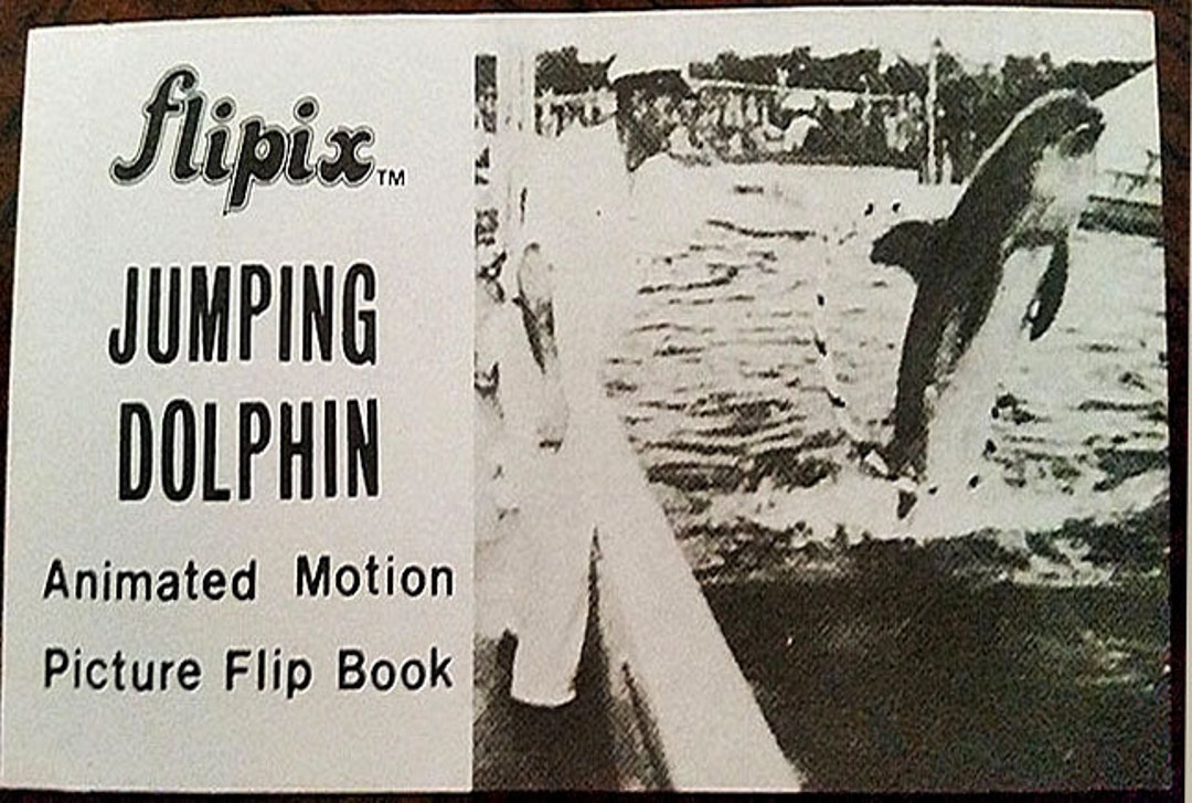 Flipix FLIPPER Animated Motion Picture FLIP BOOK Jumping Dolphin Mint ...