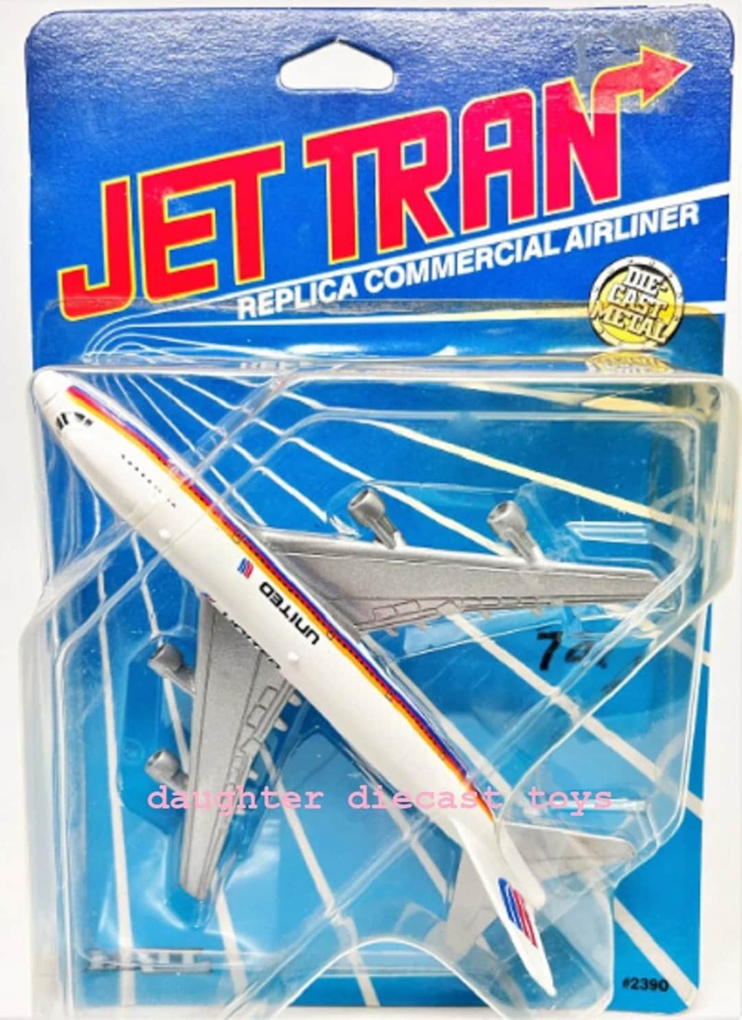 Vintage 1987 UNITED AIRLINES 747 Hard to Find Jet Airplane, Diecast ...