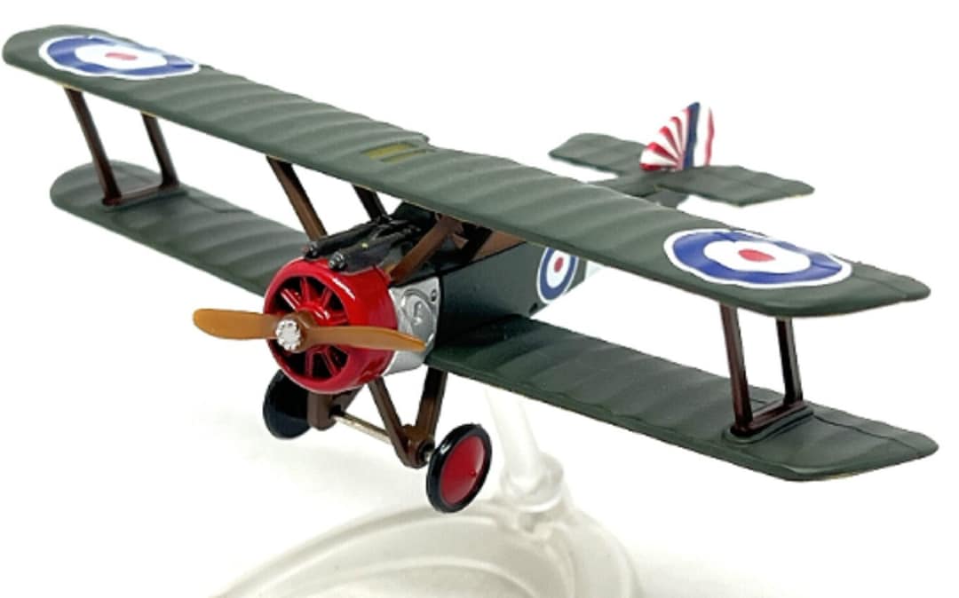 Vintage RAF W.W.I Biplane-diecast Metal Airplane With Stand-mint ...