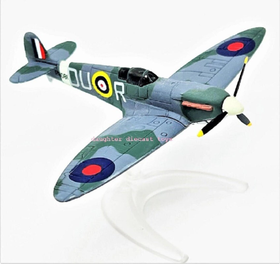 Vintage GB SPITFIRE Fighter-diecast Metal Airplane With Stand-mint ...