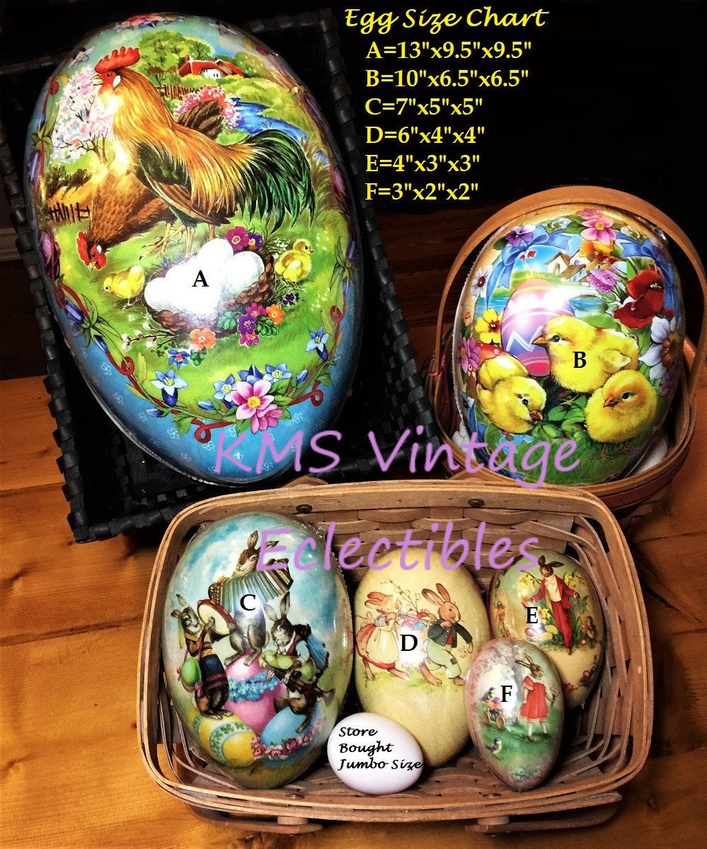 Vintage Paper Mache Easter Egg 6x4.5 TICKLED BUNNY - Etsy