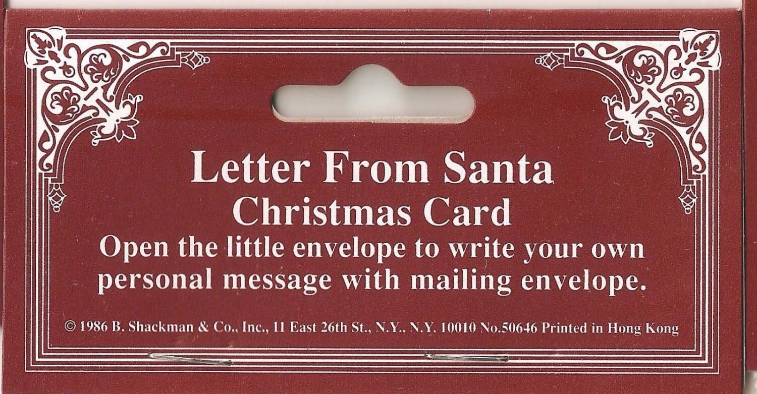 Vintage LETTER FROM SANTA Christmas Postcard Mint Condition - Etsy