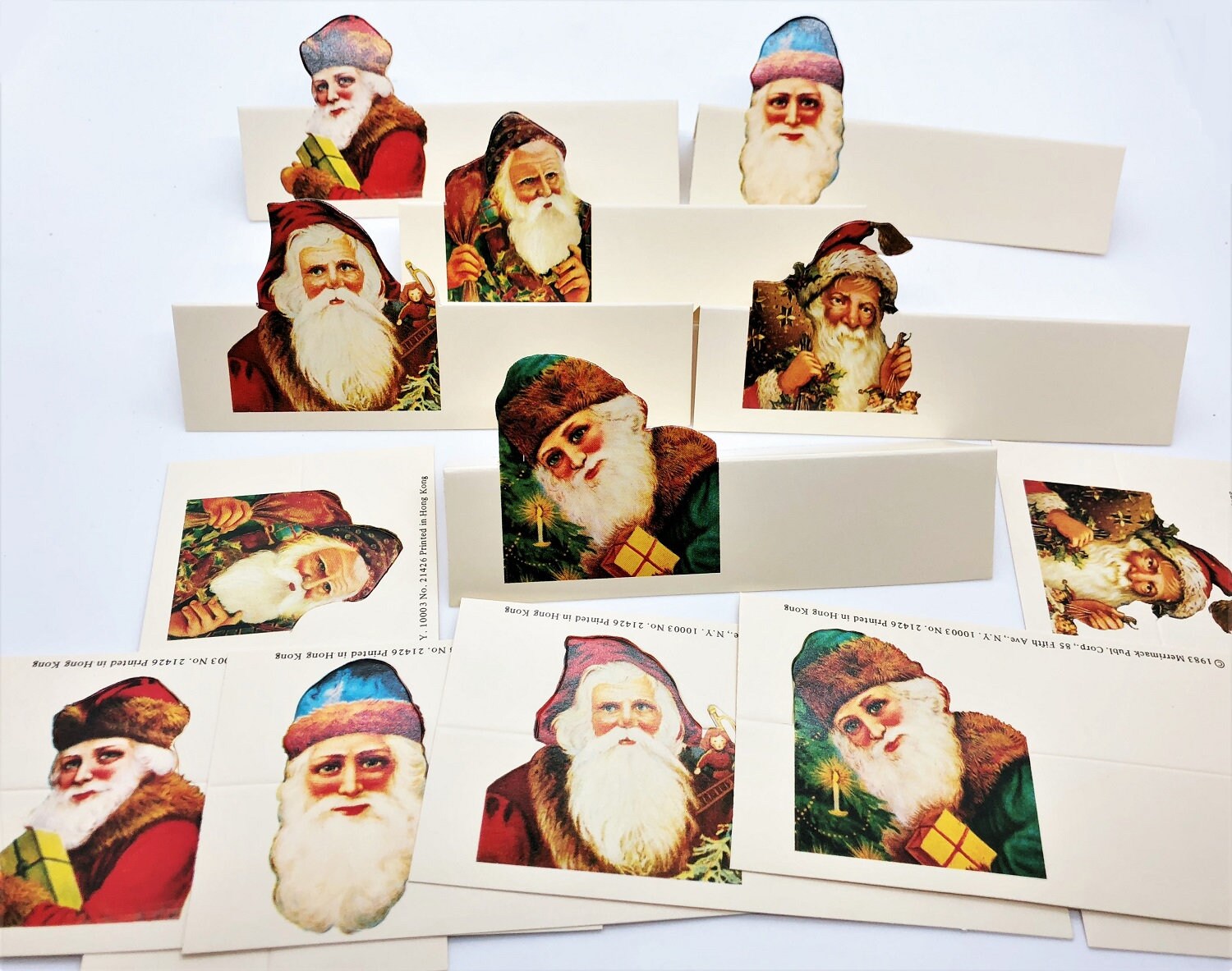 12 Victorian Santa CHRISTMAS Dinner PARTY PLACE Cards Mint - Etsy