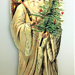 Beautiful! Victorian FATHER CHRISTMAS ORNAMENT 9" Tall Decoration Rare ...