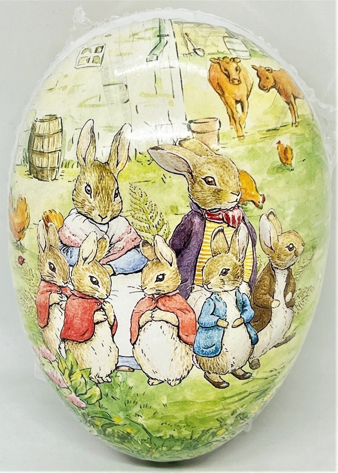 PETER RABBIT (4x3) Easter Egg - Handmade Decoupage From Germany-factory ...