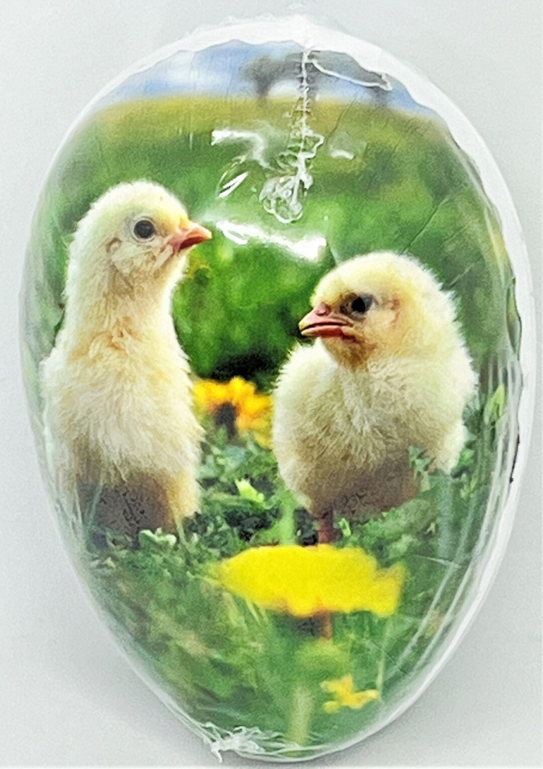 Vintage (3.5x2.5") Paper Mache Easter Egg TWIN CHICKS Handmade in ...