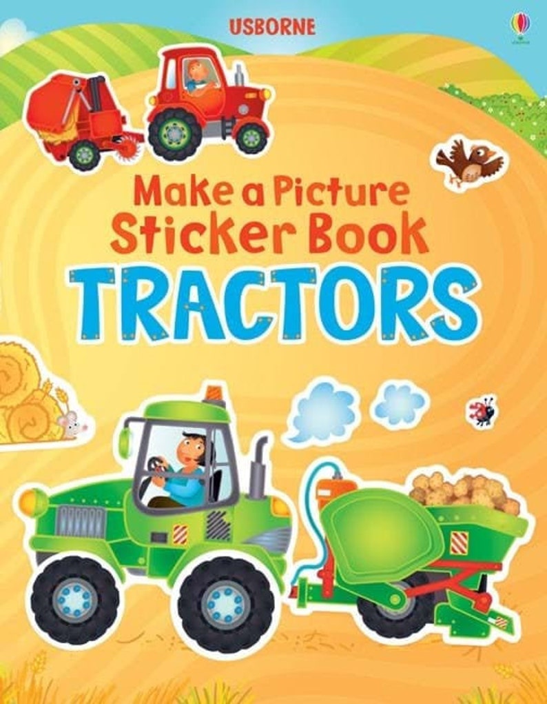 Usborne Farm TRACTORS STICKER BOOK New Condition Etsy - Etsy