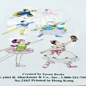 NUTCRACKER BALLET Ballerina Dancer Christmas Seals Stickers Mint ...