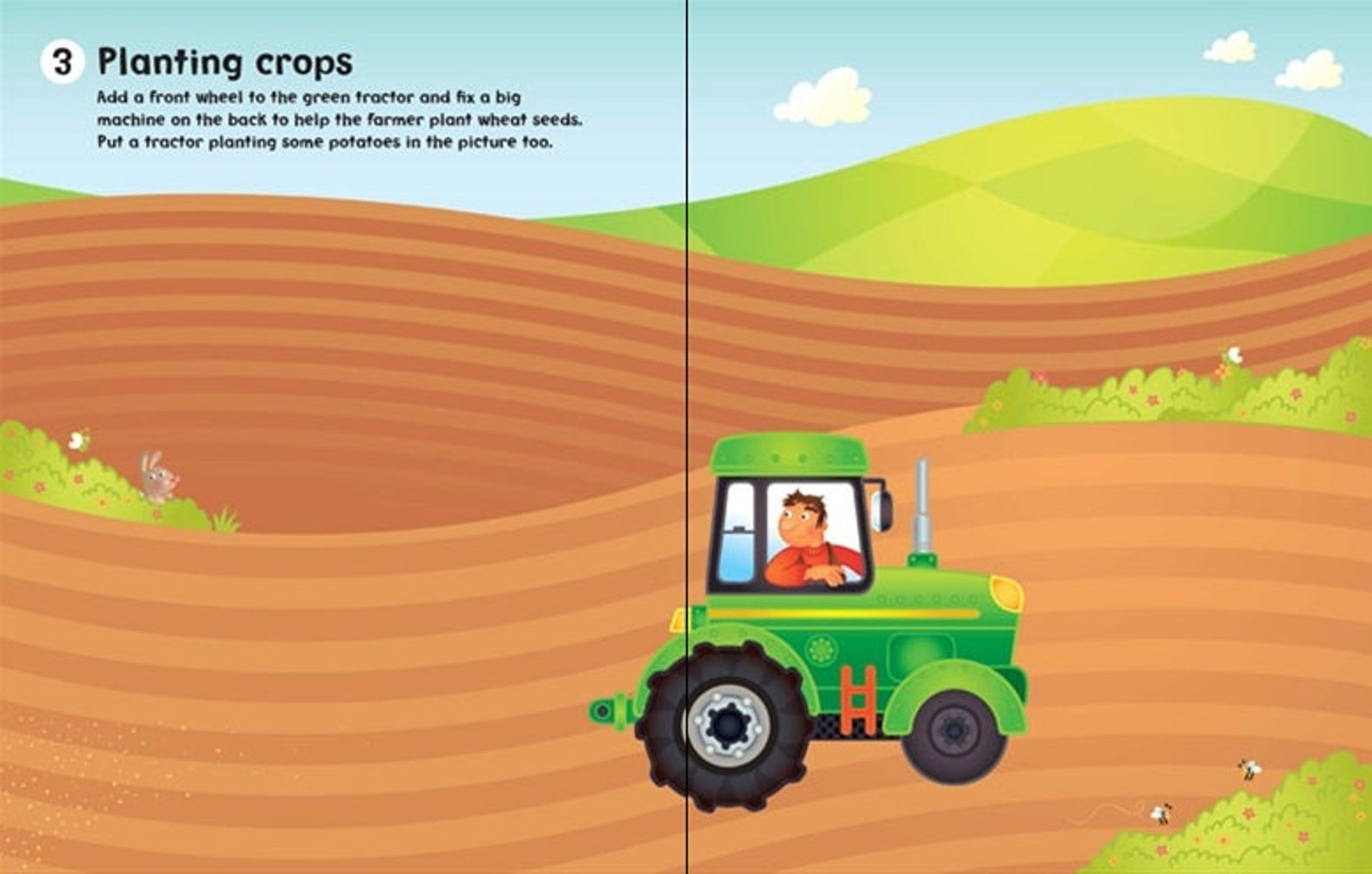 Usborne Farm TRACTORS STICKER BOOK New Condition Etsy - Etsy