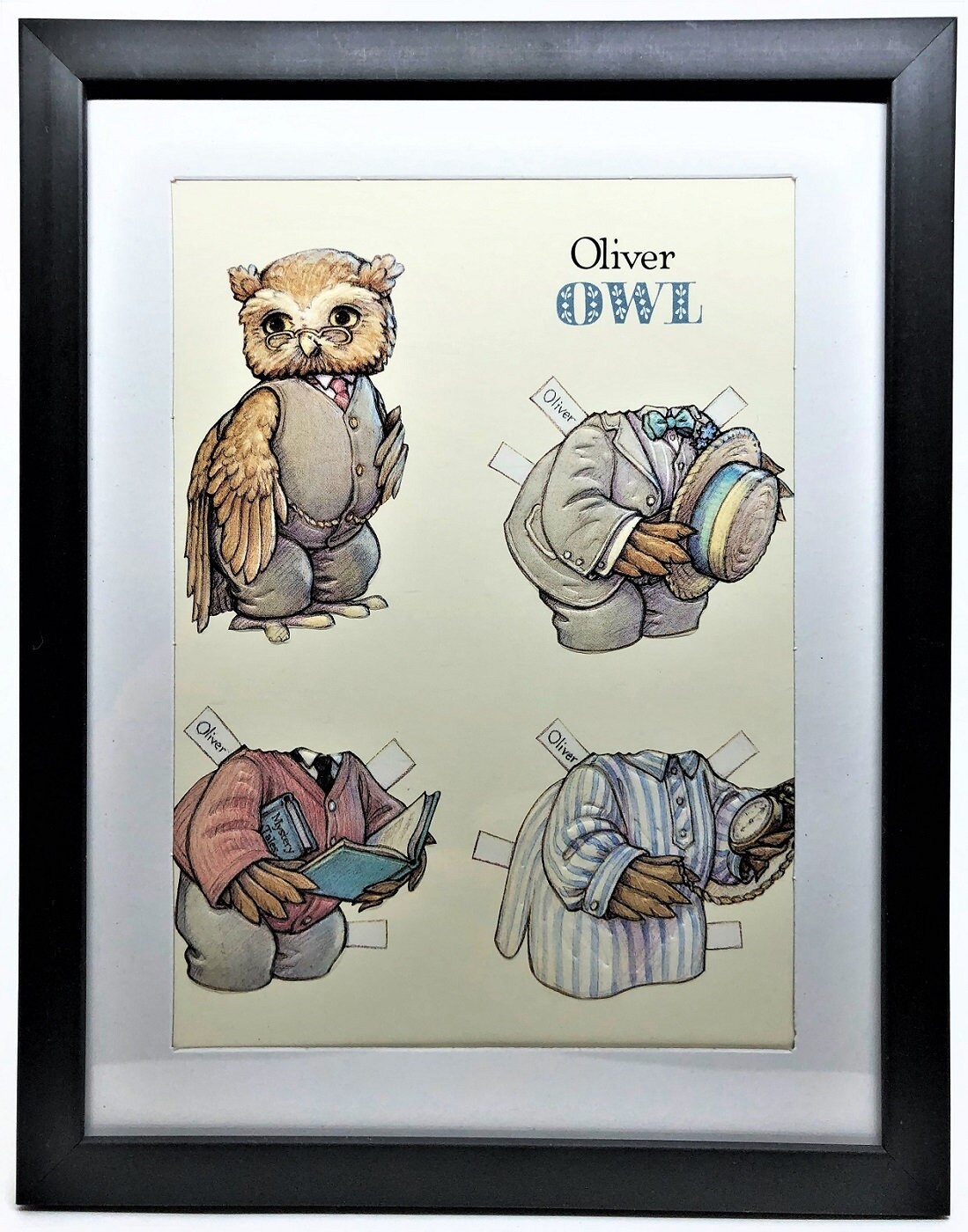 Vintage OLIVER OWL Paper Doll Post Card-large 7x6-choose - Etsy