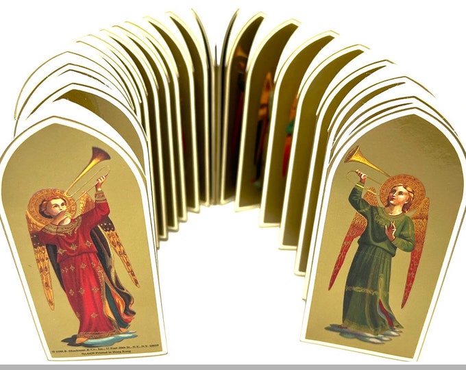 42 MEDIEVAL ANGELS Christmas GARLAND (6 Feet Long) Pristine Condition ...