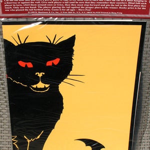 Halloween Party Game & Decoration PIN the TAIL on the CAT Mint Sealed ...