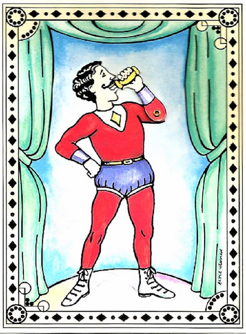 Victorian Mechanical Greeting Card SWORD SWALLOWER Circus Act | Etsy