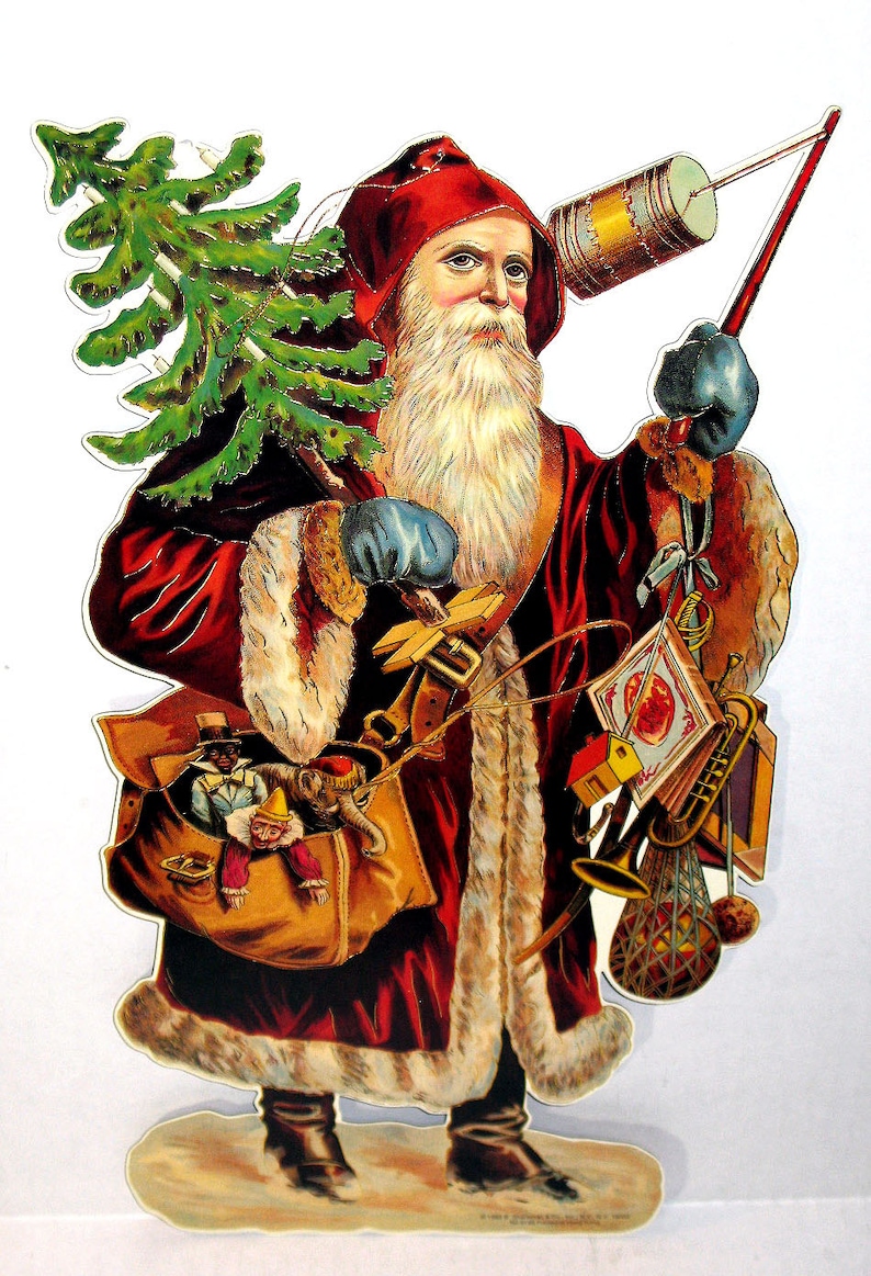 Extra Large Nostalgic SANTA Father Christmas Ornament Hanging - Etsy