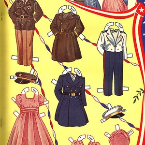 Vintage UNITED Westand Military Paper Doll Book PRISTINE Condition ...