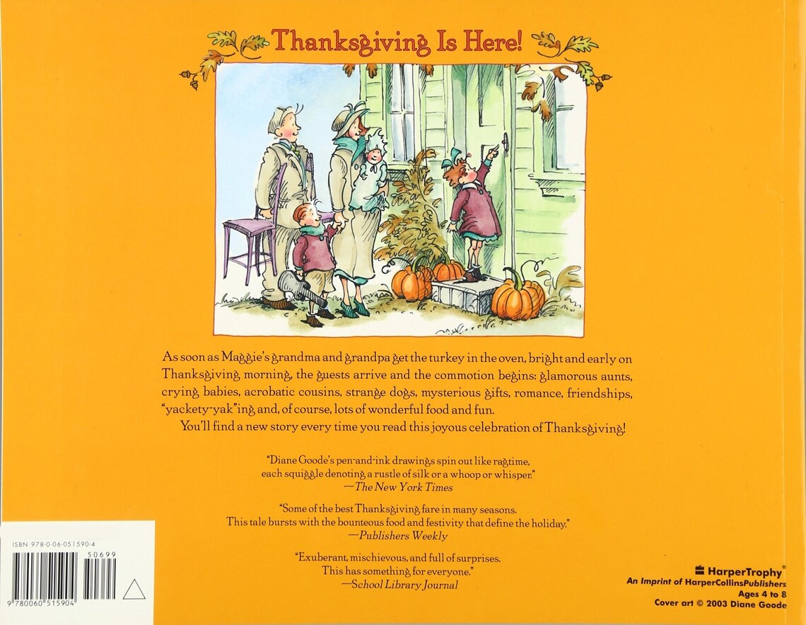 THANKSGIVING IS HERE by Diane Goode New Condition | Etsy