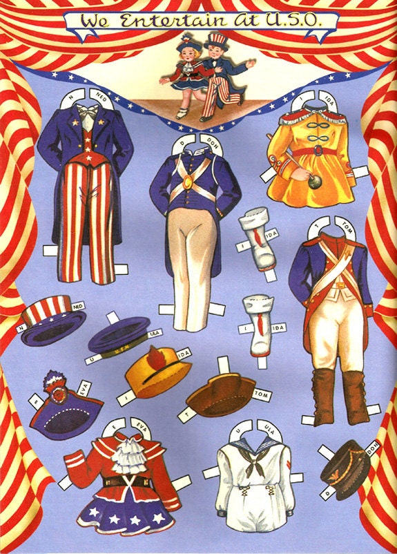 Vintage UNITED Westand Military Paper Doll Book PRISTINE Condition ...