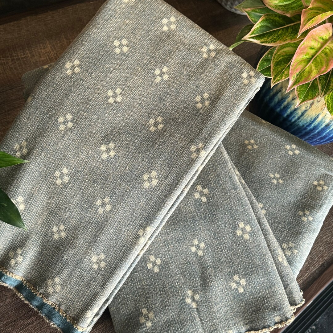 Mali-dot, the Chiang Mai Native Cotton Fabric, Natural Cotton off White ...