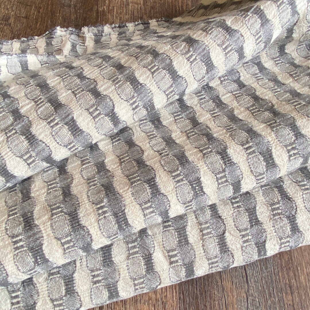 Chiangmai Native Cotton Fabric, Soft Woven Cotton, Slight Pattern, Sold ...