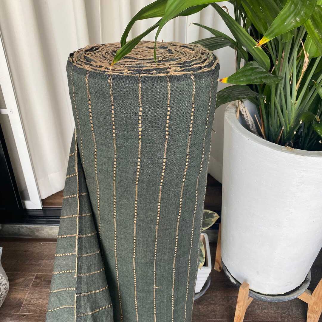 Mee Thong,the Chom Tong Handwoven Native Cotton Fabric,green Shade ...