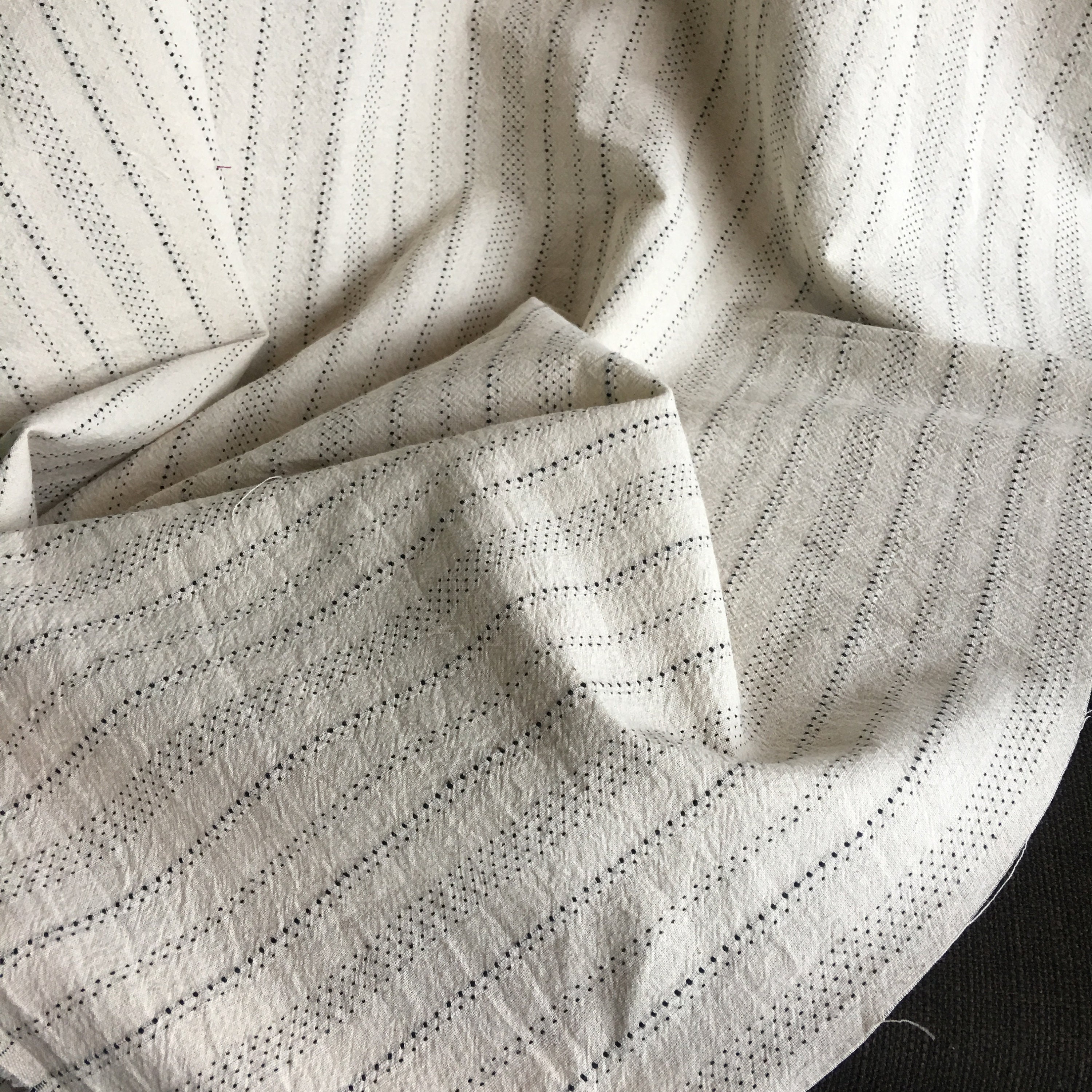 The Chiangmai Native Cotton Fabric Natural Cotton and Black | Etsy