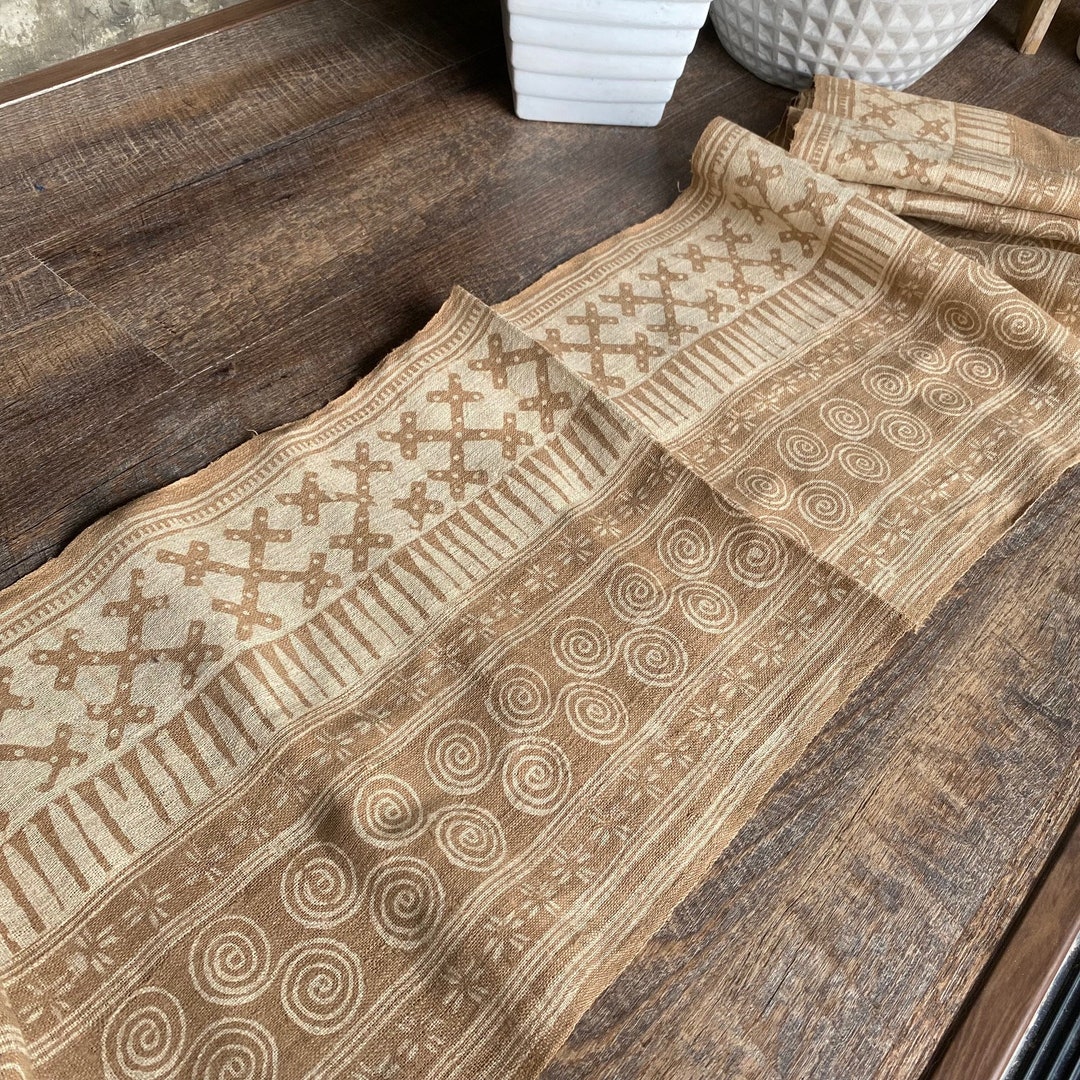 Handwoven Hmong Natural Hemp Fabric , Beautiful Hemp and Batik ,natural ...