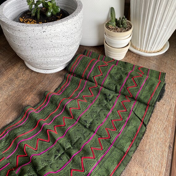 BIG SALE Hmong cotton Batik fabric textiles decorated | Etsy