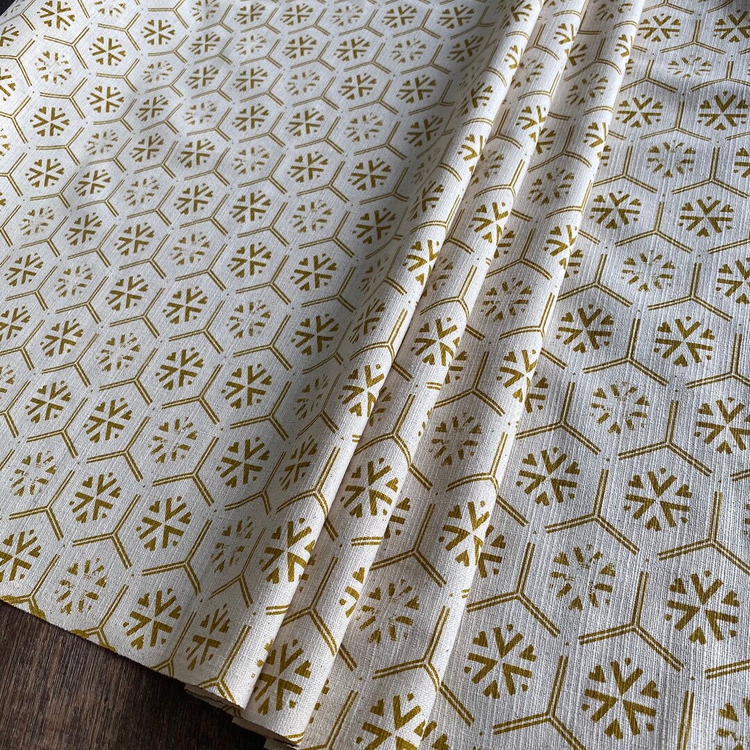 The Chiang Mai Native Cotton Fabric, Natural Cotton ,mustard Green ...