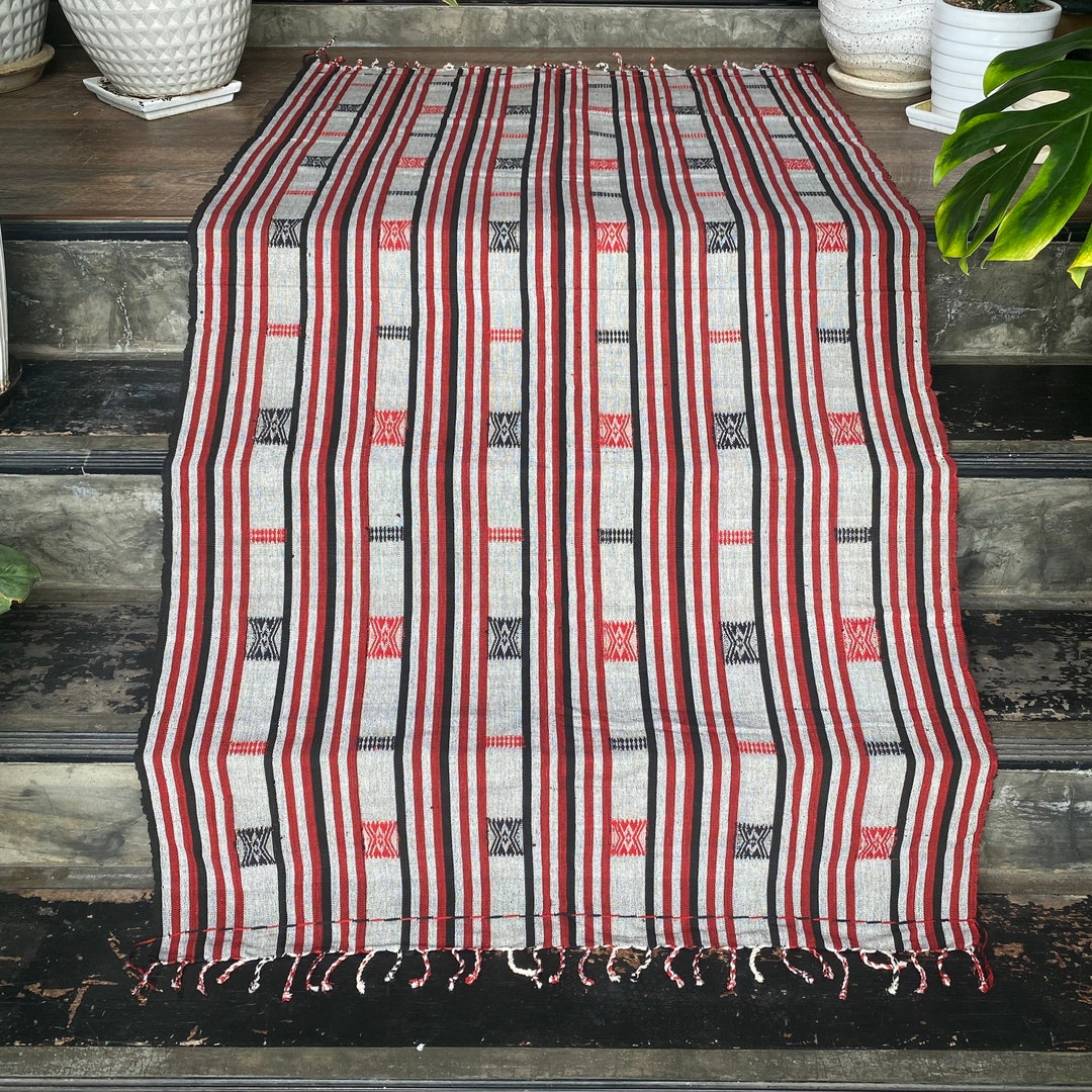 The Naga Tribal Fabric, Naga Blanket ,ethnic Naga Hand Loomed Woven ...