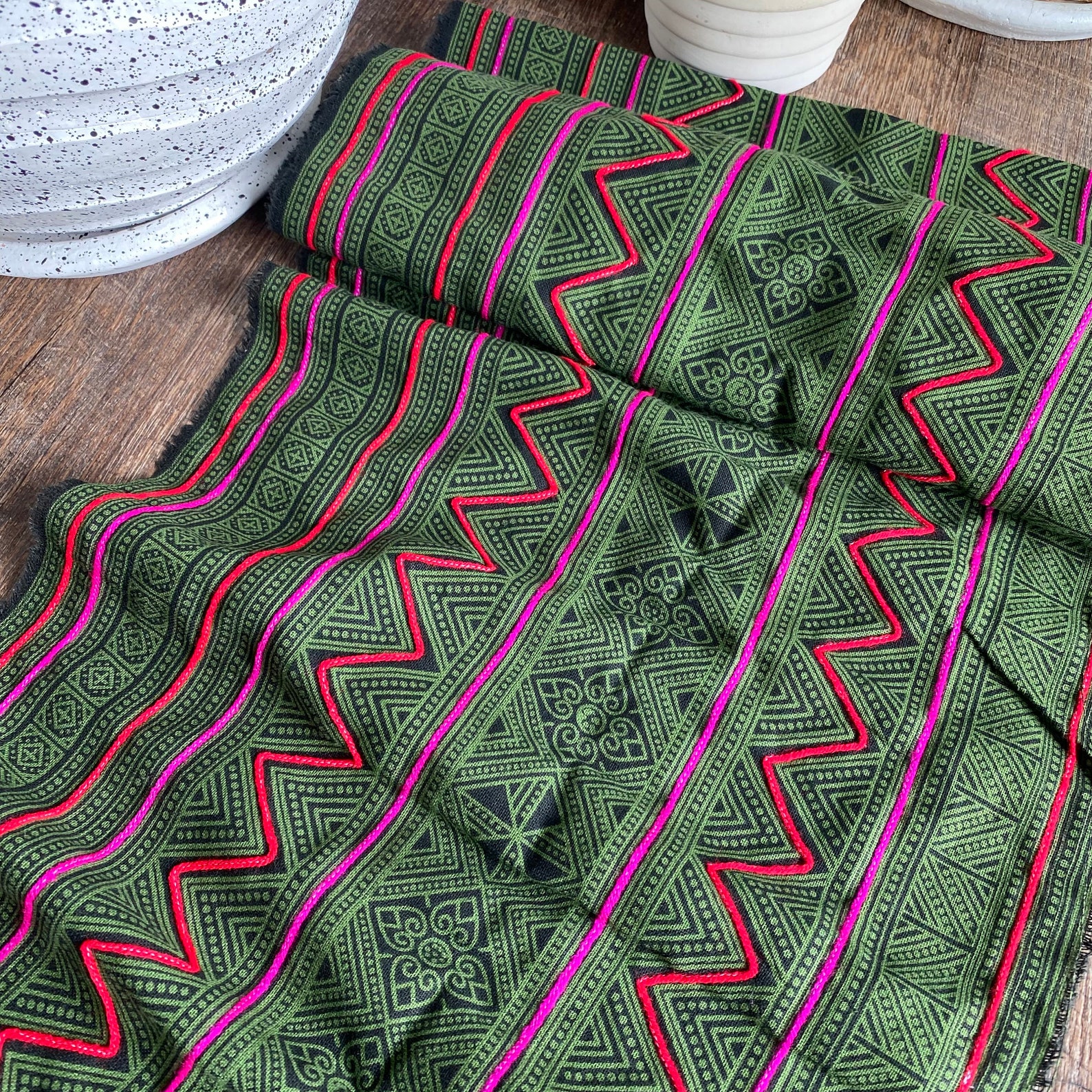 BIG SALE Hmong cotton Batik fabric textiles decorated | Etsy