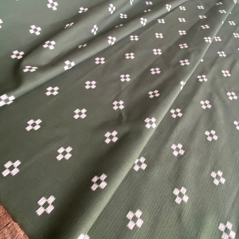 Dark Green,the Chiang Mai Native Fabric, Natural Cotton ,off White ...