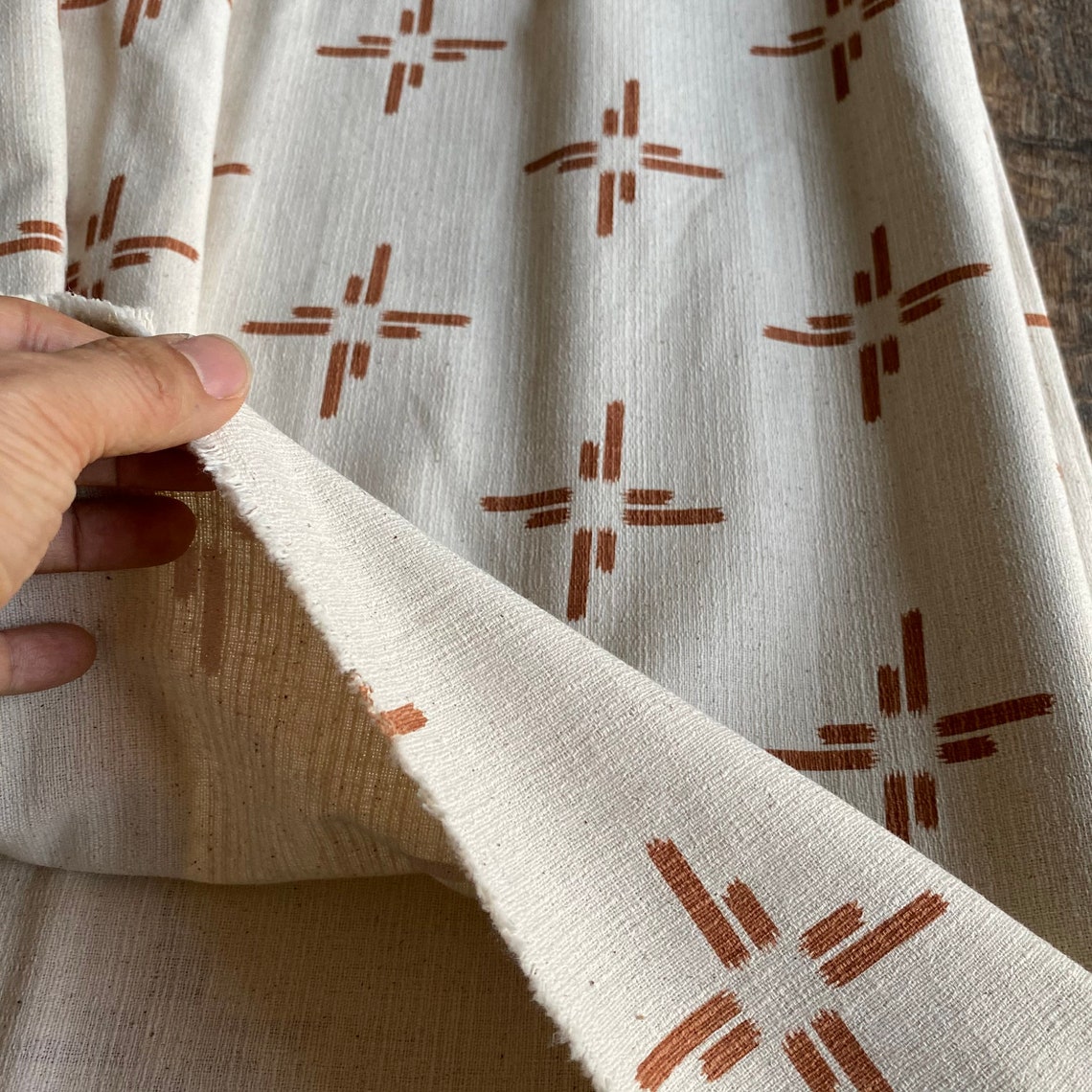 The Chiang Mai Native Cotton Fabric Natural Cotton golden - Etsy