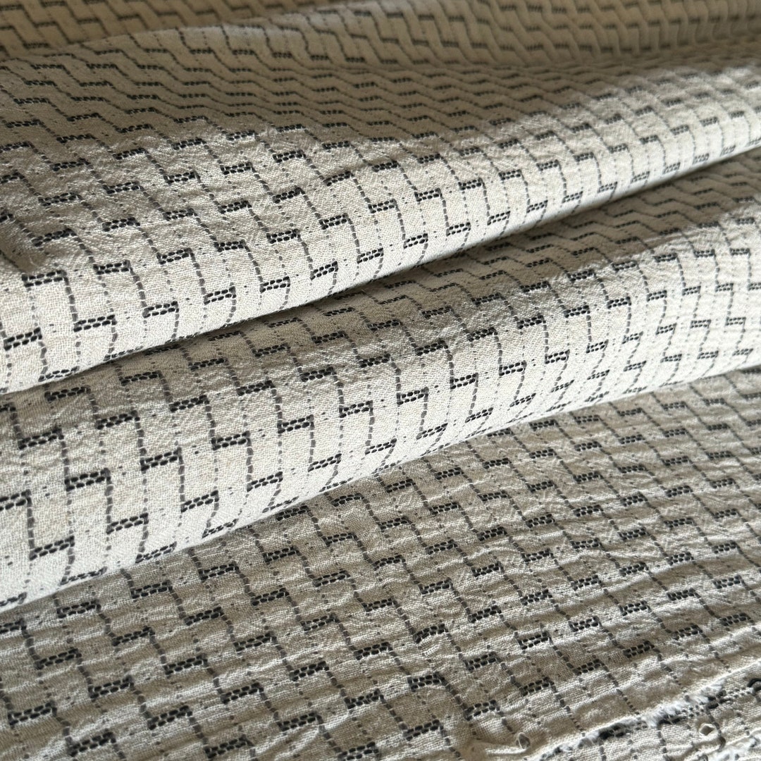 The Chiangmai Native Cotton Fabric, Natural Cotton and Black &grey ...