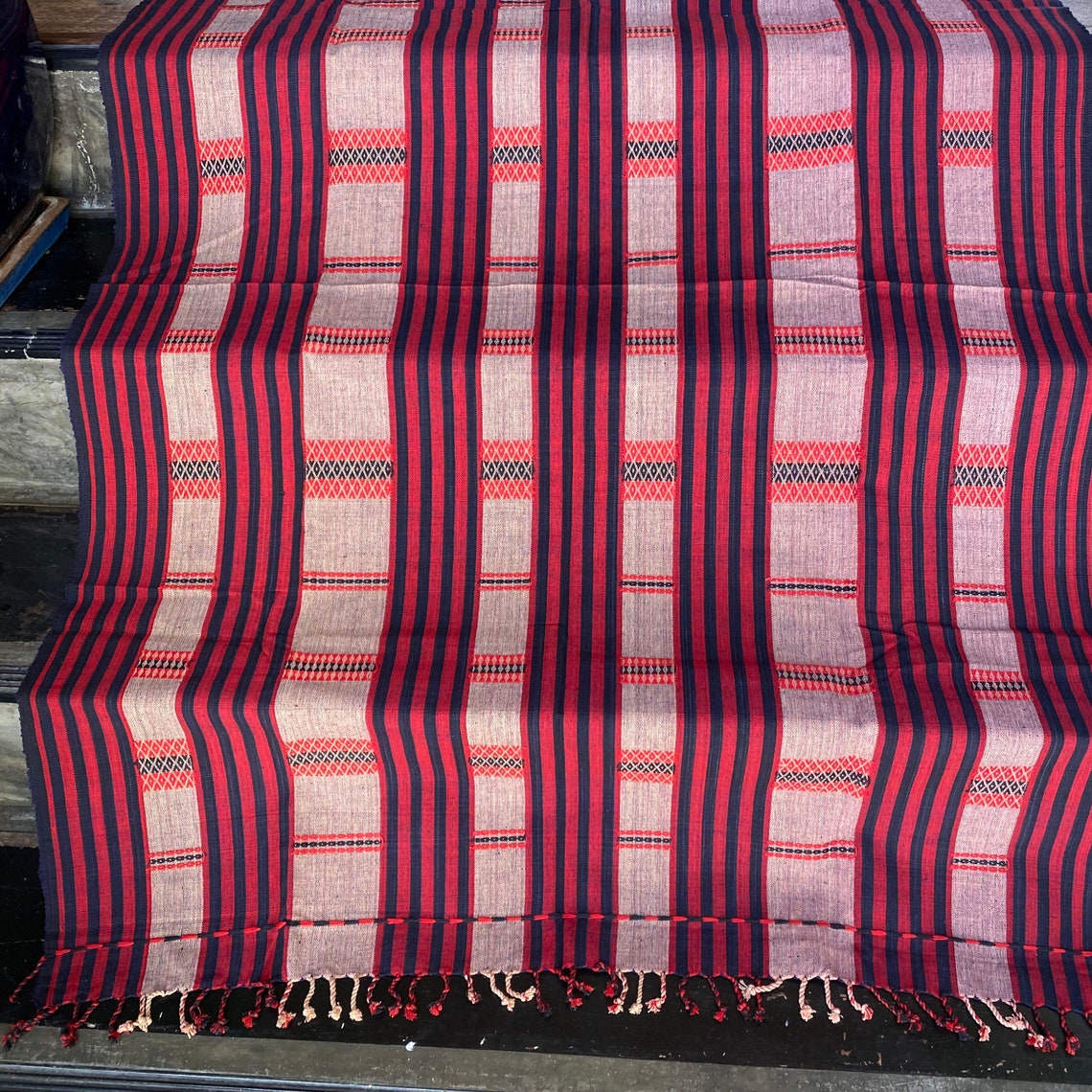The Naga Tribal Fabric Naga Blanket ethnic Naga Hand Loomed - Etsy