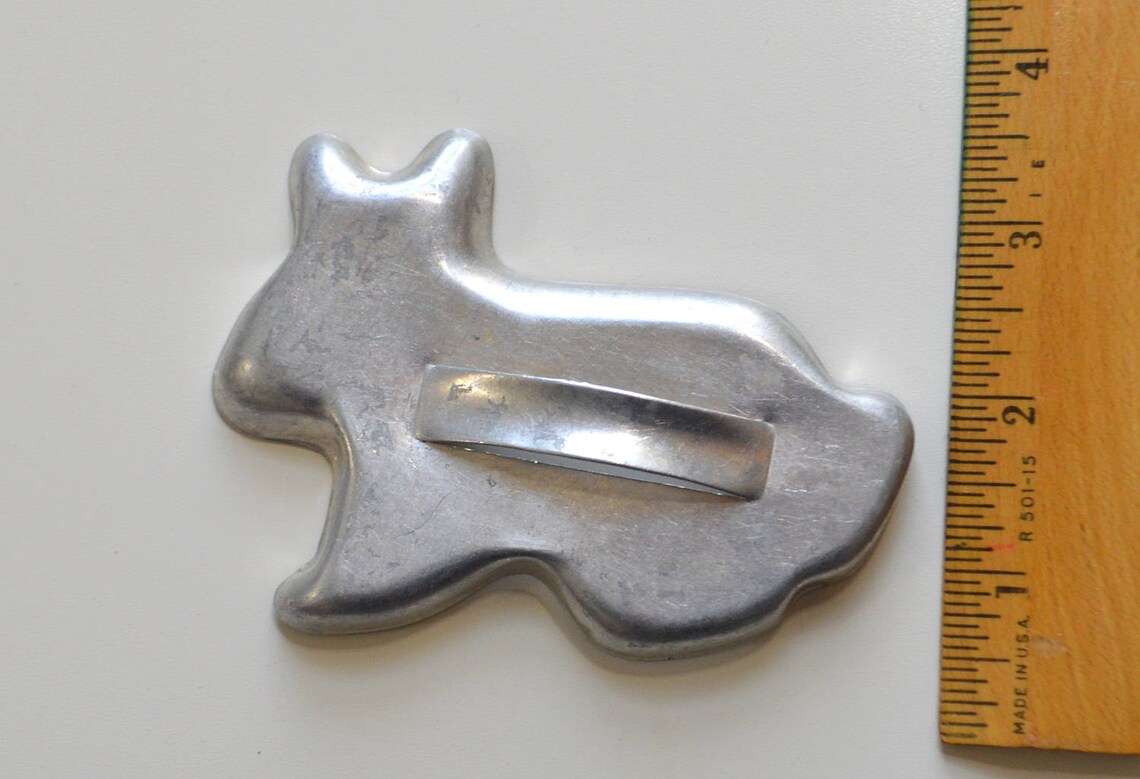 Vintage MIRRO BUNNY RABBIT Easter Cookie Cutter | 1970s 4 1/8" X 3 ...