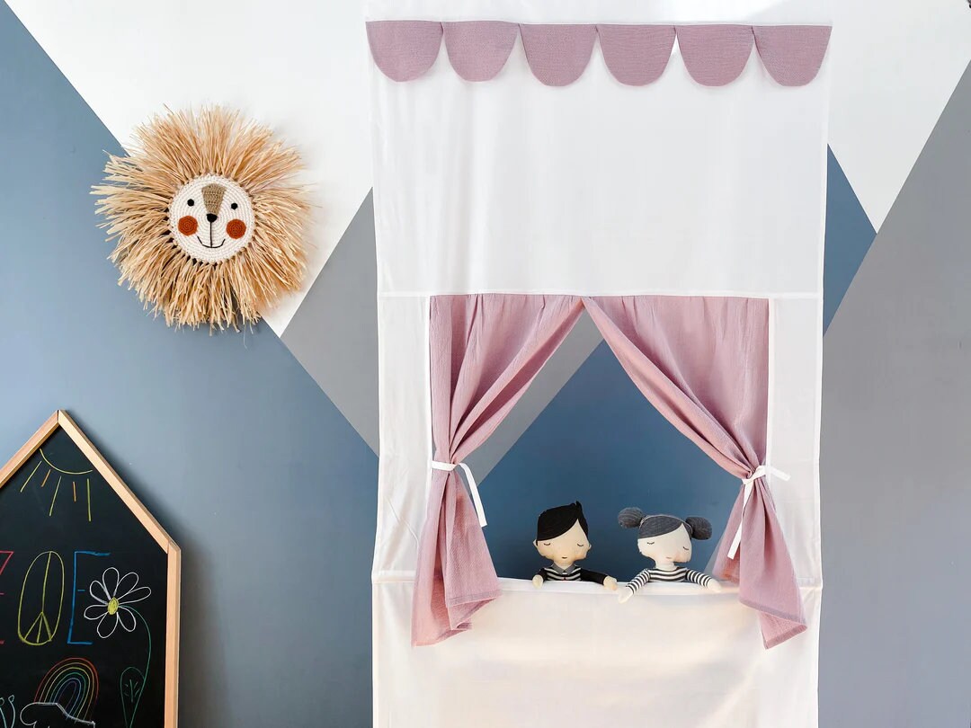 Kraftkids Puppet Theater Punch and Judy Theater Double Crepe Pink ...