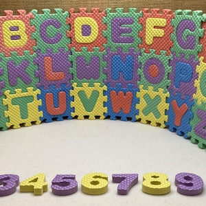Alphabet and Numbers Foam Cut-outs - Etsy