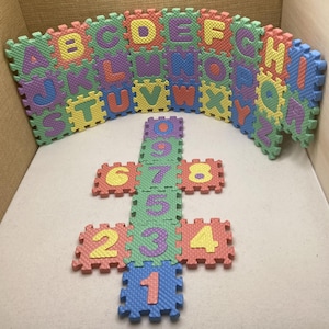 Alphabet and Numbers Foam Cut-outs - Etsy