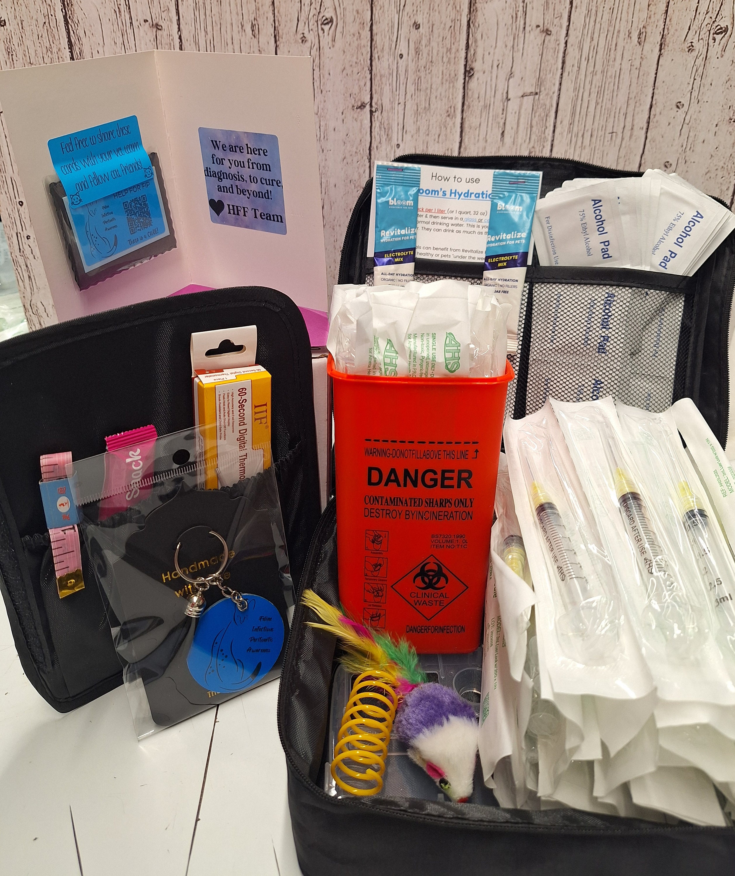 FIP Supply Kit, Tools, Thermometer, Syringes, 84 Days, Treatment ...