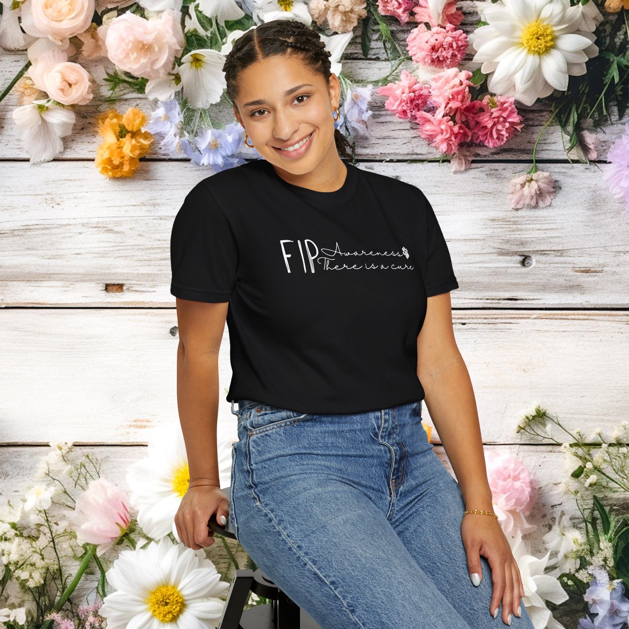 FIP Awareness There is a Cure, Comfort Colors, Unisex Garment-dyed T ...