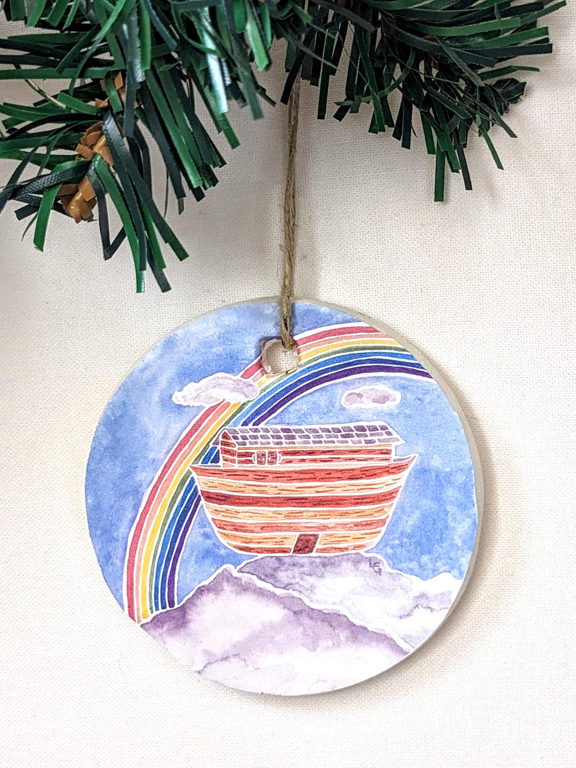 Noah and the Ark Jesse Tree Advent Christmas Ornament for Family - Etsy