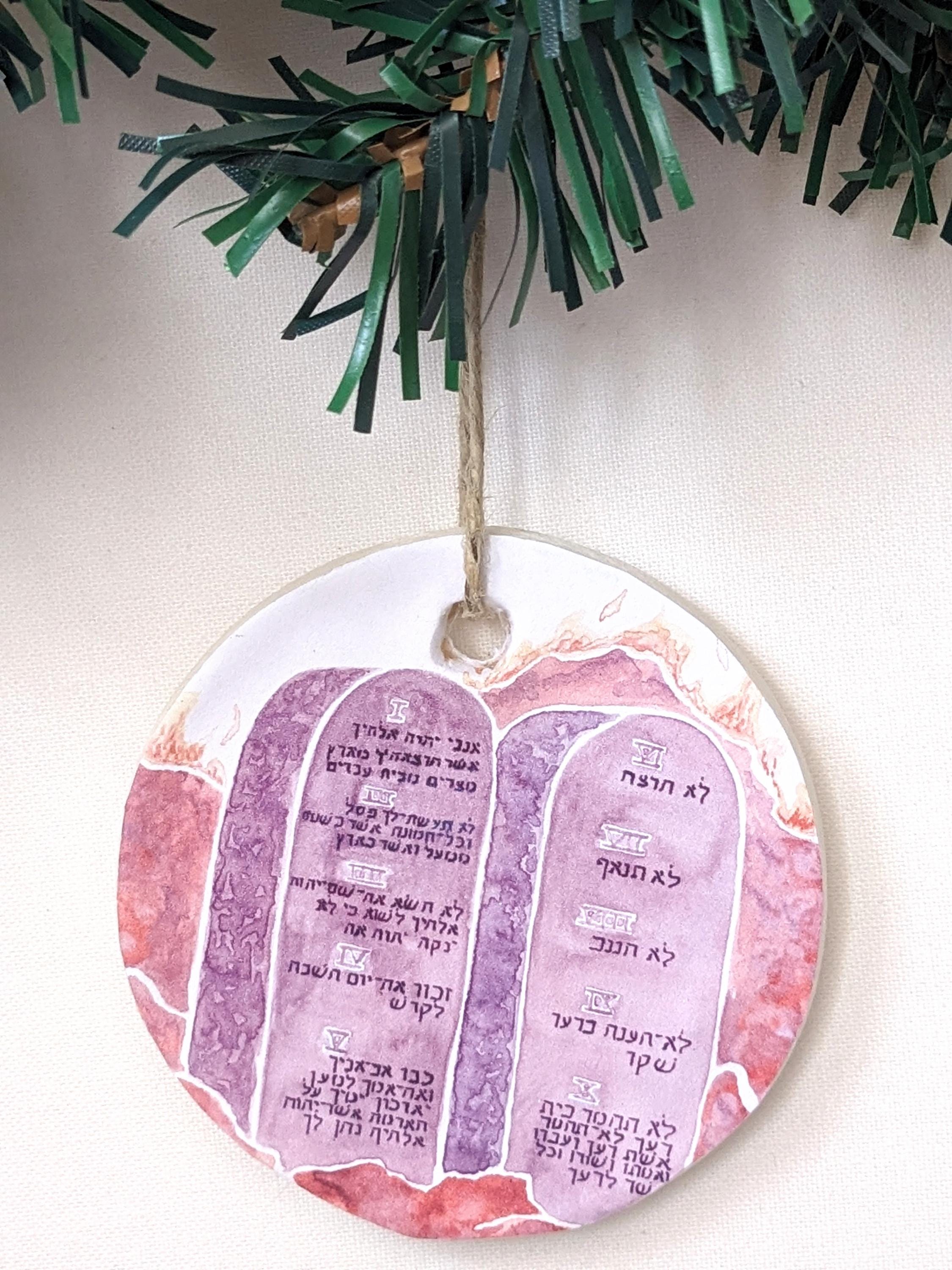 Ten Commandments Jesse Tree Advent Christmas Ornament for Family - Etsy