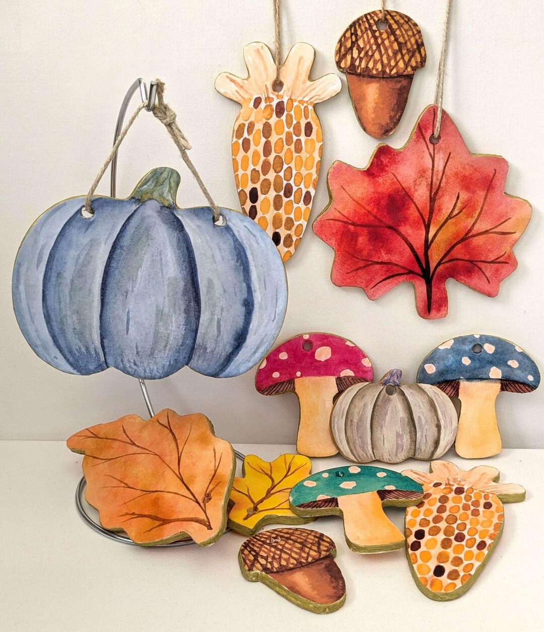 Autumn Harvest Ornament Set for Decorating Fall Wreaths, Garlands, and ...