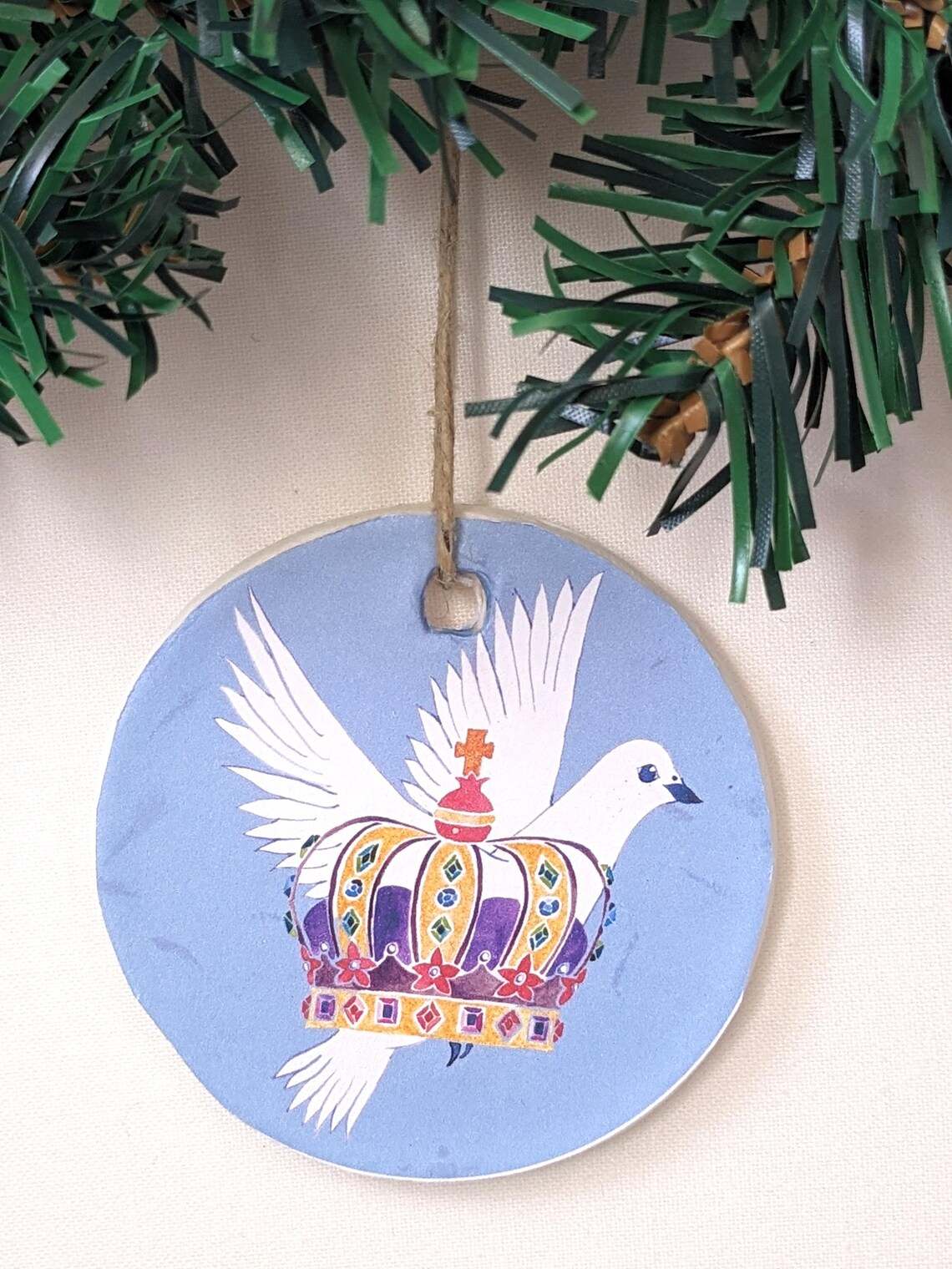 Dove and Crown Prince of Peace Jesse Tree Advent Christmas Ornament for ...