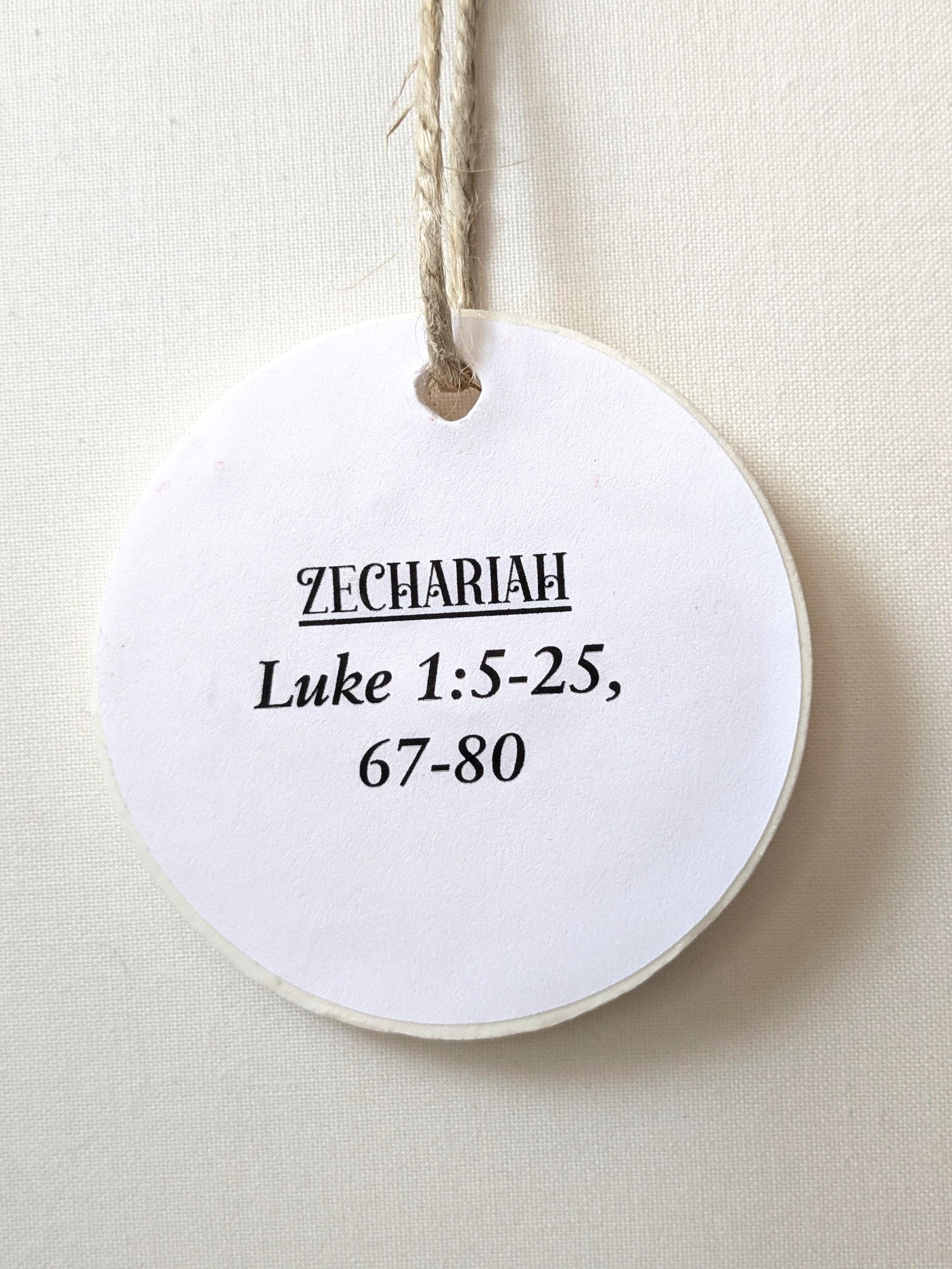 Zechariah His Name is John Jesse Tree Advent Christmas Ornament for ...