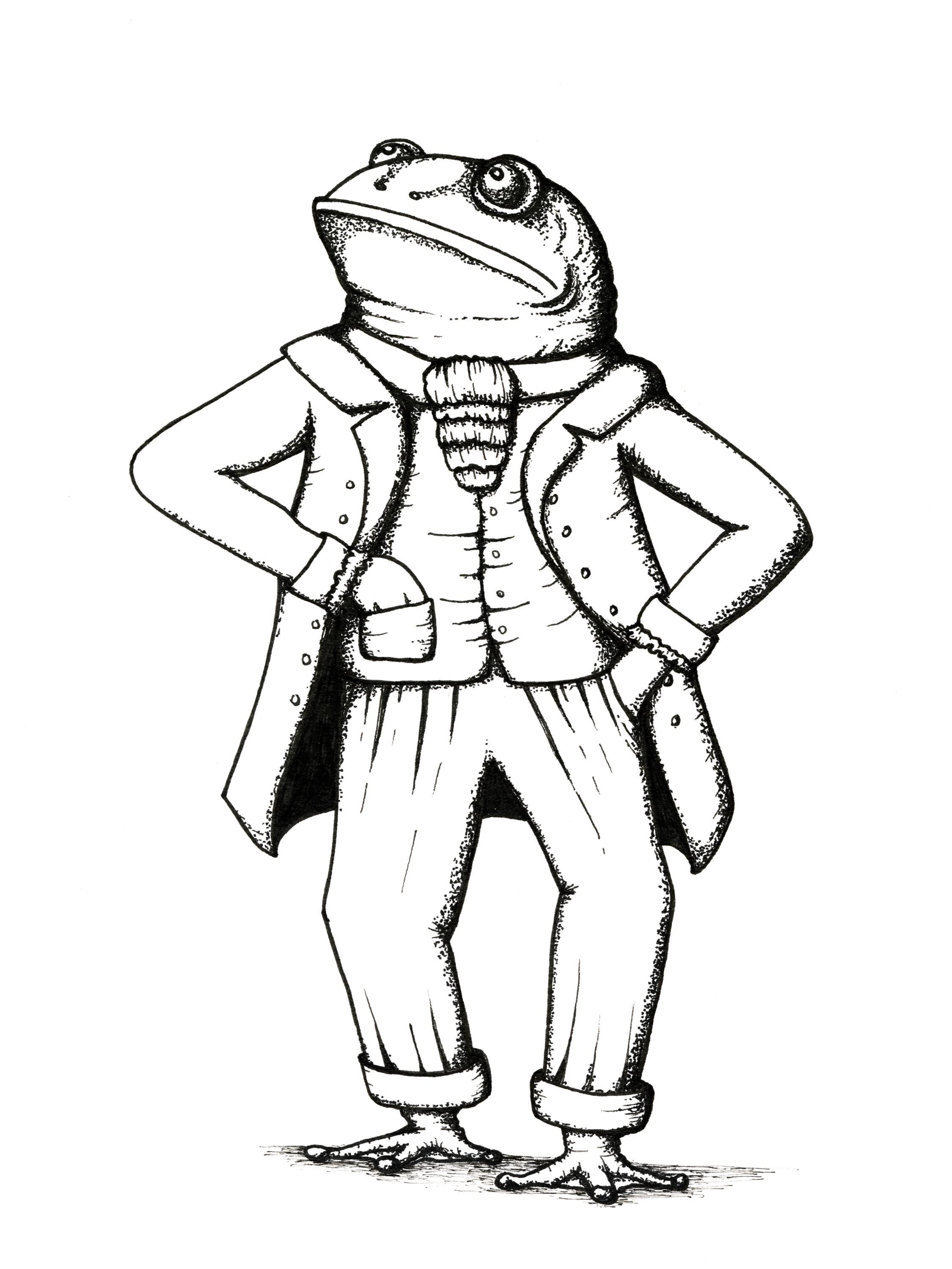 Regency Frog Art Print – Anthropomorphic Animal Illustration – Frog in Period Clothing ...