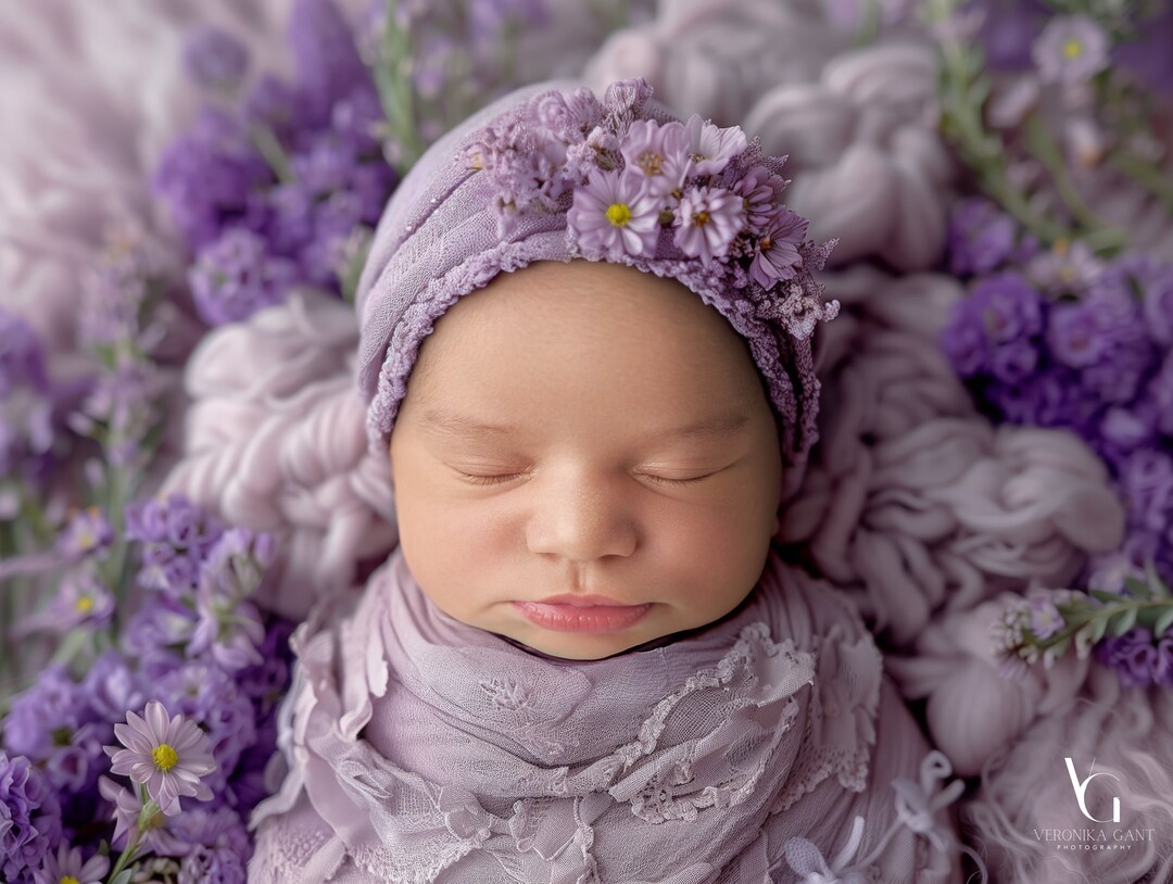 Enchanted Lavender Spring - Newborn Digital Backdrop Collection ...