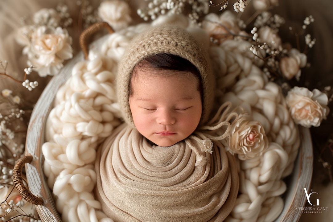 Digital Backdrop for Newborn Photography, Beige and Neutral Colors ...